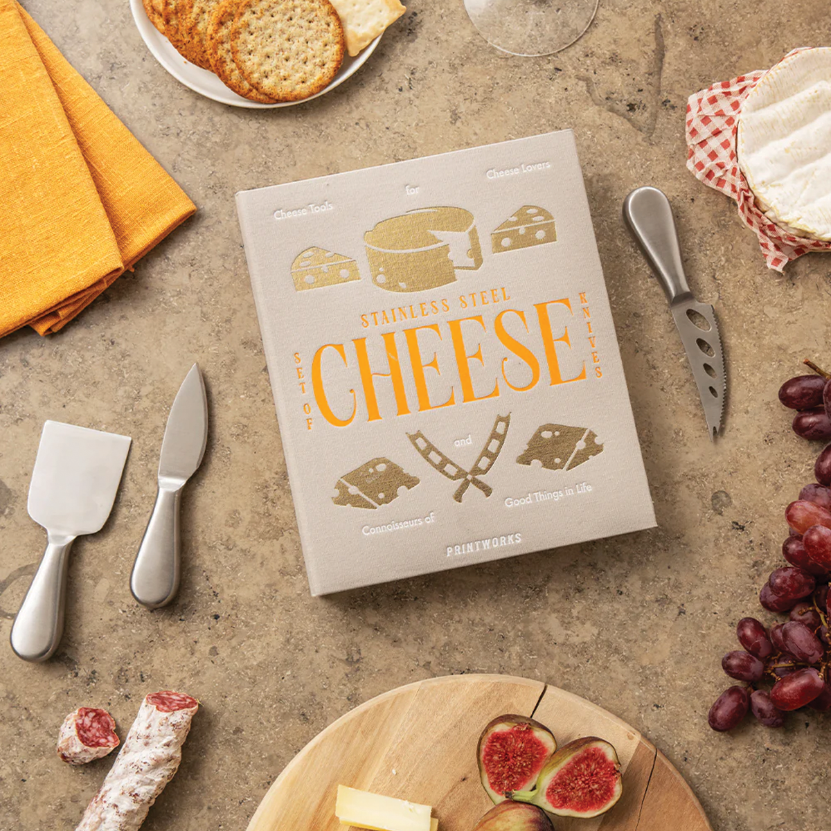 The Essentials Cheese Tools Coffee Table Bookshelf "Book" Kit